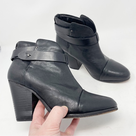 rag & bone | Shoes | Rag Bone Black Harrow Boot Ankle Bootie 75 Leather ...